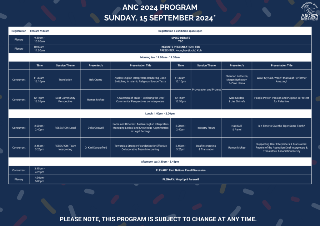 Program ANC2024 - ASLIA