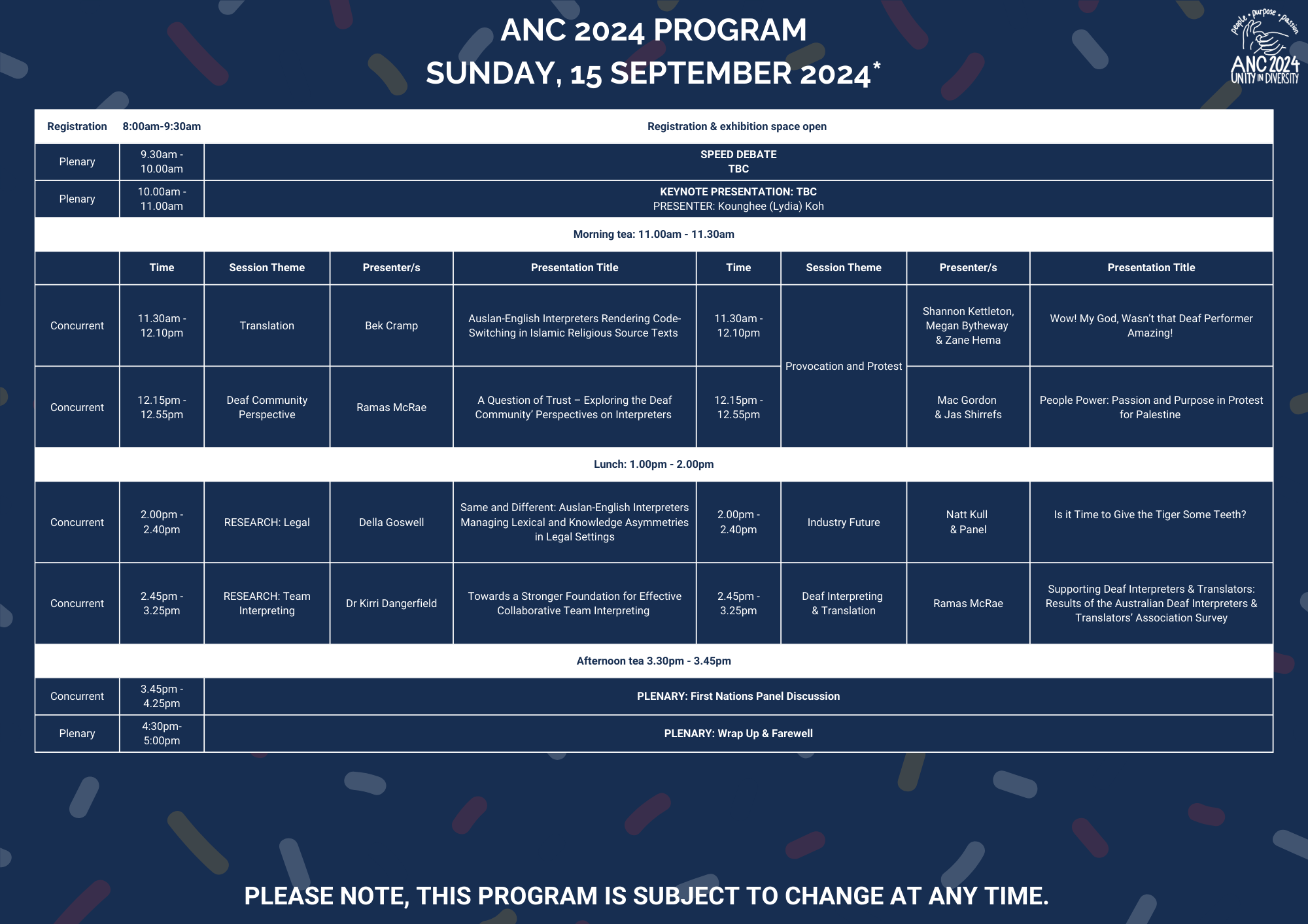 Program ANC2024 - ASLIA